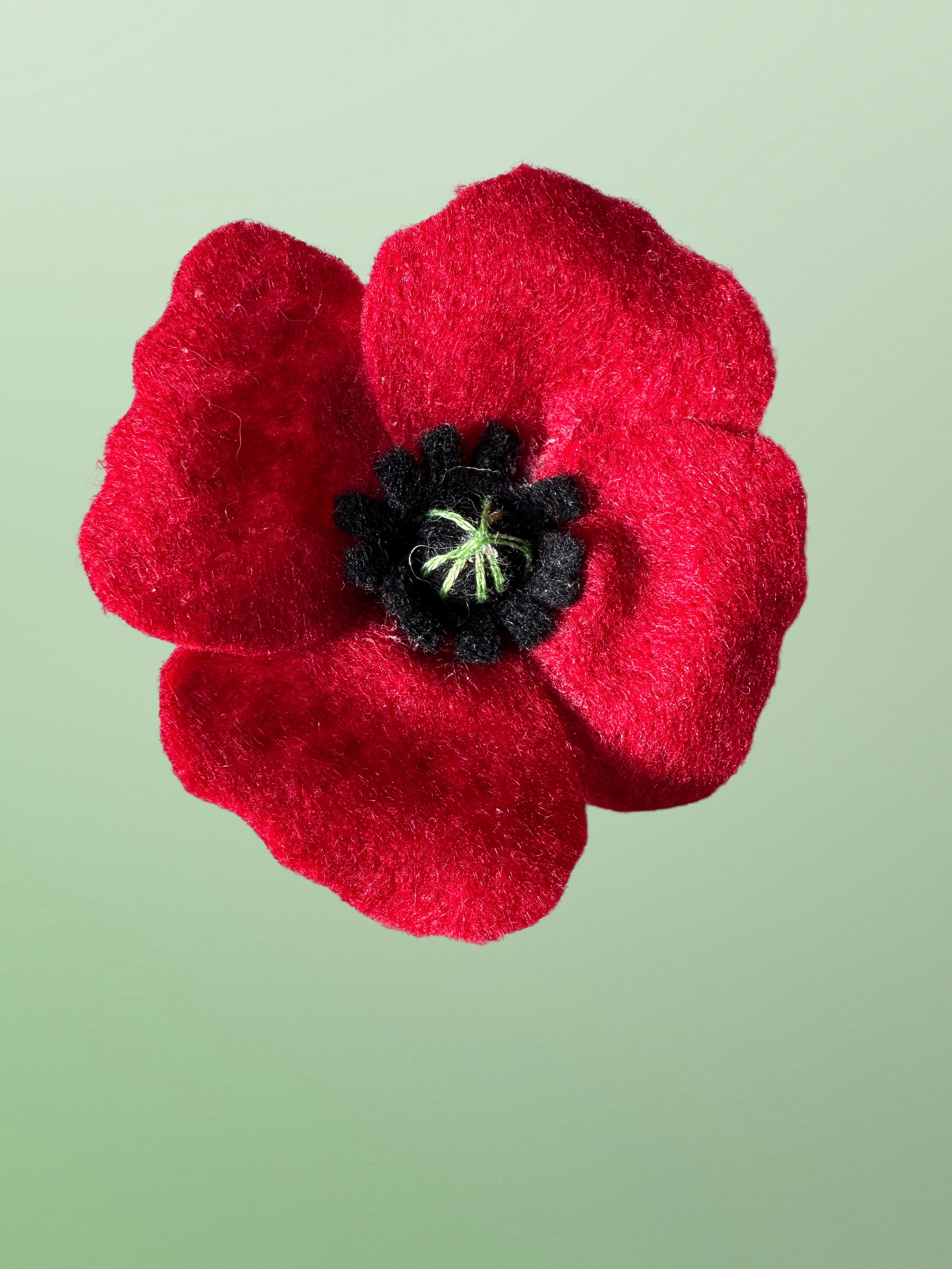 Remembrance Day Poppy – Felted Flowers